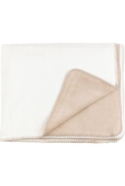 Madame Coco Arcadia Çift Taraflı Tek Kişilik Battaniye - Bej / Beyaz Madame Coco Arcadia Çift Taraflı Tek Kişilik Battaniye - Bej / Beyaz