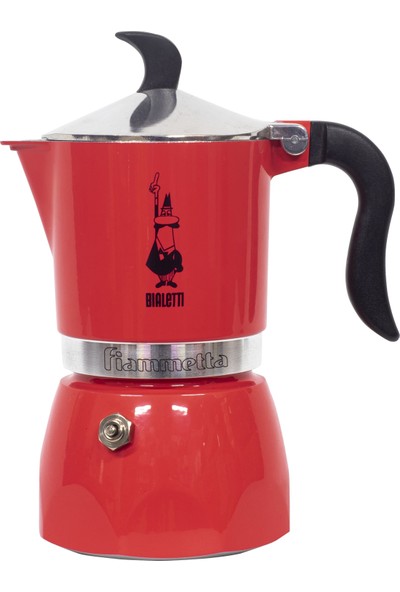 Bialetti Fiametta Moka Pot Kırmızı 3 Cup