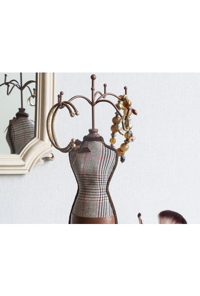 Madame Coco Ahşap Manken Kolye Askısı