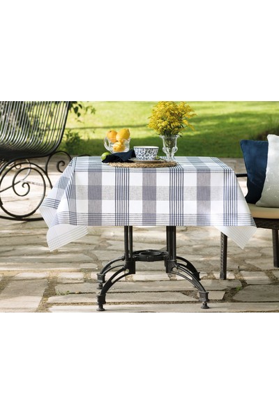 Madame Coco Majori Silinebilir Masa Örtüsü - İndigo - 100x140 cm