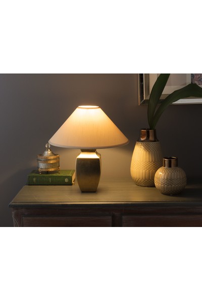 Madame Coco Chambre Coolie Abajur Şapkası - Açık Kahve Madame Coco Chambre Coolie Abajur Şapkası - Açık Kahve