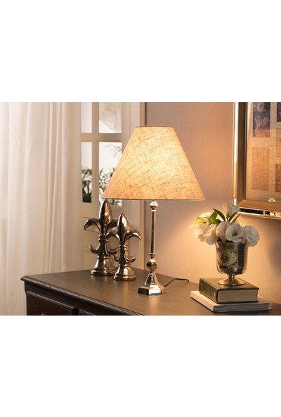 Madame Coco Précieux Cone Abajur Şapkası - Bej Madame Coco Précieux Cone Abajur Şapkası - Bej