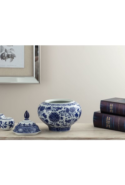 Madame Coco Avignon Bleu Blanc Dekoratif Obje