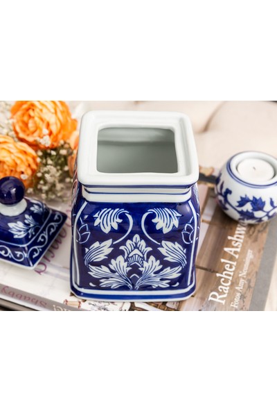 Madame Coco Montpellier Bleu Blanc Dekoratif Obje