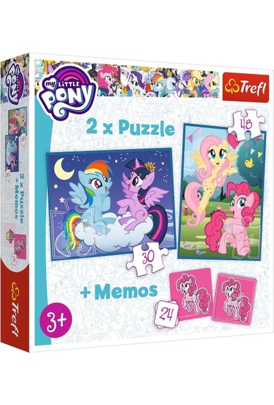 Trefl Hasbro My Little Pony 2'li 30+48 Parça Yapboz 1 Memory Oyun Trefl Hasbro My Little Pony 2'li 30+48 Parça Yapboz 1 Memory Oyun