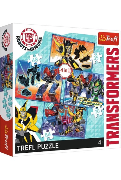 Trefl Hasbro Transformers 4'lü 35+48+54+70 Parça Yapboz
