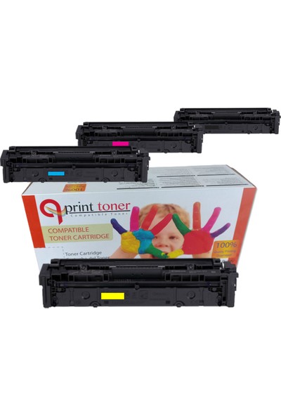 QPrint Canon CRG-054 Set 2100 Sayfa Çapraz Renkli Muadil Toner Set QPrint Canon CRG-054 Set 2100 Sayfa Çapraz Renkli Muadil Toner Set
