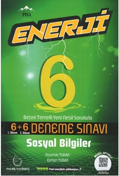 Palme 6.Sınıf Enerji 6+6 Sosyal Bilgiler Deneme Sınavı - Erman Turan Palme 6.Sınıf Enerji 6+6 Sosyal Bilgiler Deneme Sınavı - Erman Turan