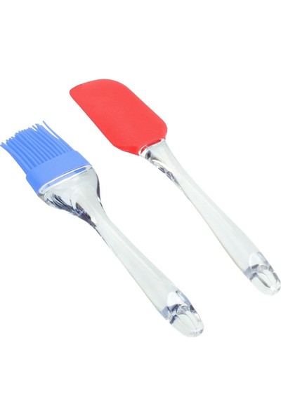 Intac Şeffaf Saplı Silikon Spatula ve Fırça Seti Intac Şeffaf Saplı Silikon Spatula ve Fırça Seti