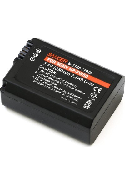 Sanger NP-FW50 Sony Fotoğraf Makinesi Batarya Sanger NP-FW50 Sony Fotoğraf Makinesi Batarya