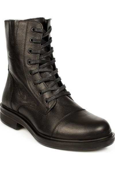 ScooterSu Geçirmez Deri Siyah Kadın Klasik Bot Z1293DS