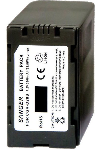 Sanger CGR-D28S Panasonic Kamera Batarya Sanger CGR-D28S Panasonic Kamera Batarya