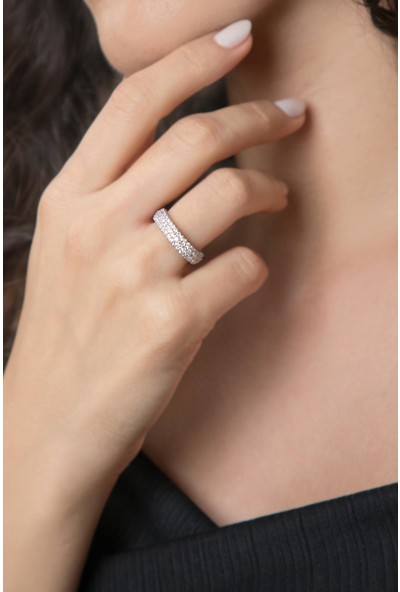 Elika Silver Kadın Tam Tur Gümüş Yüzük