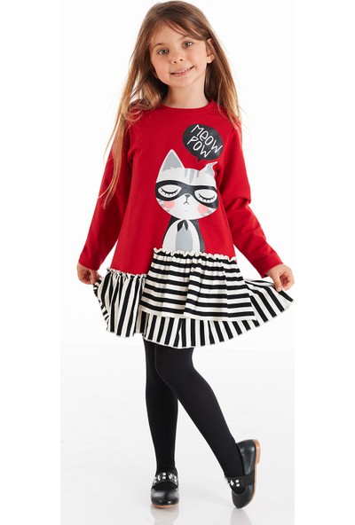 Mushi Meow Pow Kız Çocuk Elbise