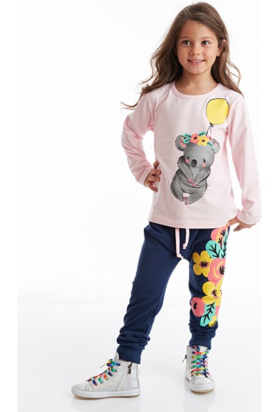 Mushi Balonlu Koala Kız Çocuk Pantolon Takım