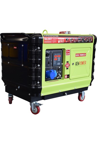 Genpower Gdg 7000 Ecx 7 Kva Dizel Süper Sessiz Kabinli Monofaze Portatif Jeneratör Genpower Gdg 7000 Ecx 7 Kva Dizel Süper Sessiz Kabinli Monofaze Portatif Jeneratör