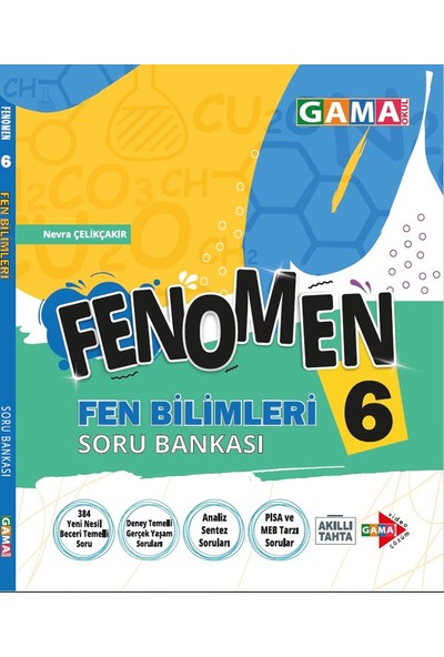 Gama Okul Yayınları 6. Sınıf Fenomen Fen Bilimleri Soru Bankası