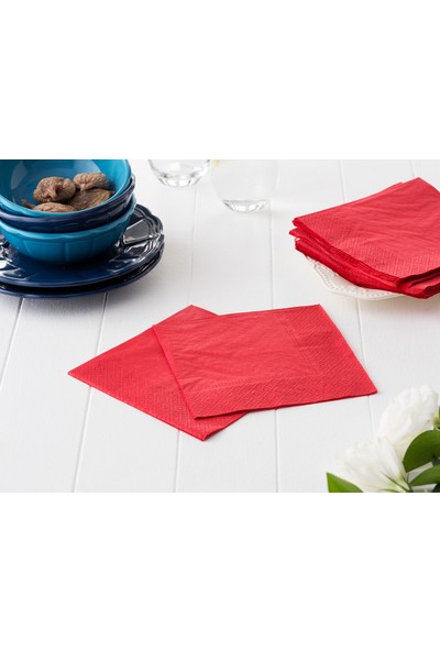 Madame Coco Düz Peçete - Kırmızı