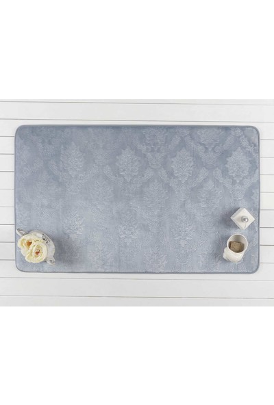 Madame Coco Emboss Banyo Paspası - İndigo Madame Coco Emboss Banyo Paspası - İndigo