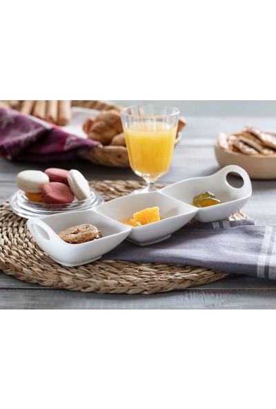 Madame Coco Petit Concept 3 Bölmeli Sunum Tabağı Madame Coco Petit Concept 3 Bölmeli Sunum Tabağı