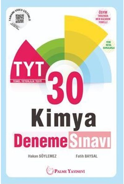 Palme YKS TYT Kimya 30 Deneme Sınavı - Hakan Söylemez