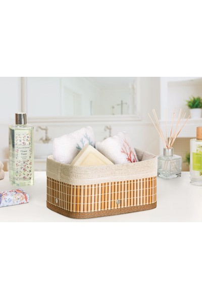 English Home Urbann Katlanabilir Sepet 20X15X10 cm Kahve