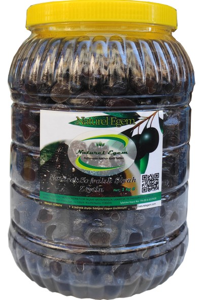 Natürel Egem Siyah Zeytin 2 kg Salamura