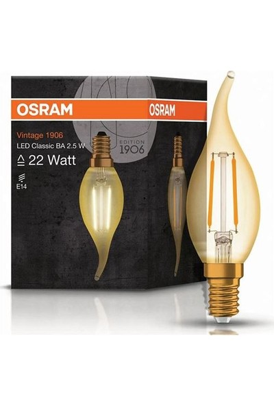 Osram Vintage 1906 LED Classic A Gold 2.5W/825 E14 4'lü Osram Vintage 1906 LED Classic A Gold 2.5W/825 E14 4'lü