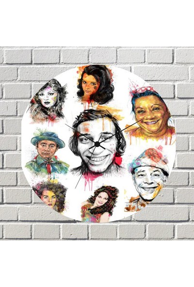 Reklamcım Yeşilçam Dekoratif Duvar Saati