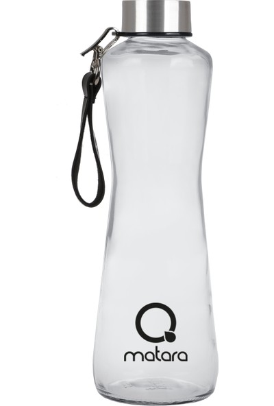 Qmatara Şeffaf Cam Matara Metal Kapak 750 ml Suluk