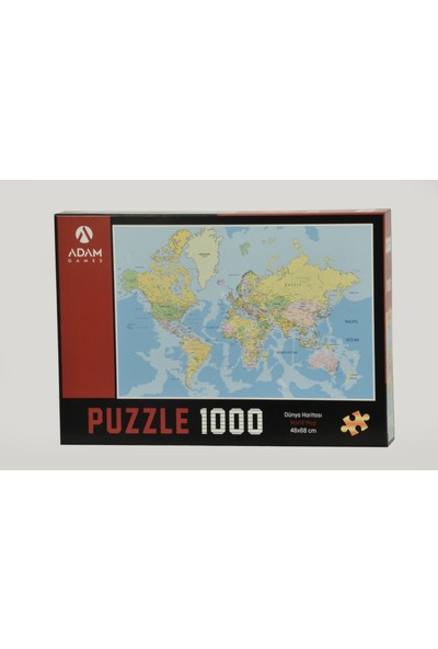 Adam Games Dünya Haritası 1000 Parça Puzzle Adam Games Dünya Haritası 1000 Parça Puzzle