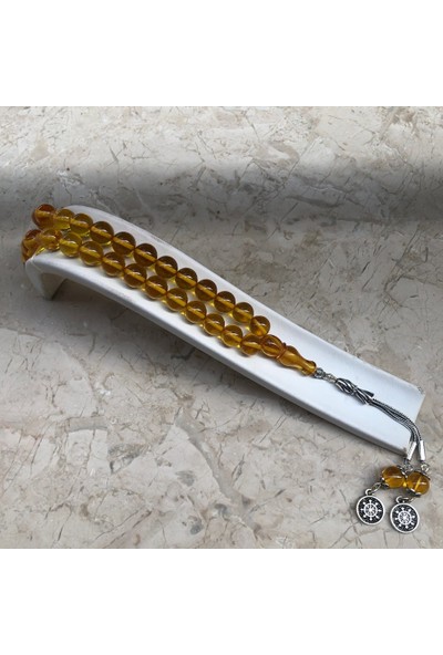 Huzur Tesbih Şeffaf Zar Kehribar Tesbih