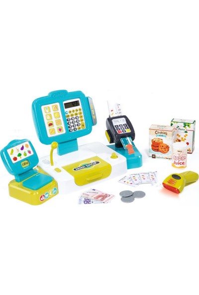 Smoby Elektronik Büyük Yazar Kasa - Mavi 350105 Smoby Elektronik Büyük Yazar Kasa - Mavi 350105