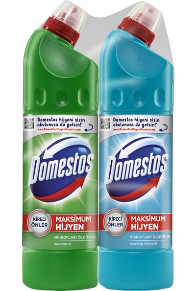 Domestos Dağ Esintisi Yoğun Kıvamlı Çamaşır Suyu 750 ml + Okaliptus Ferahlığı 750 ml 2'li Paket Domestos Dağ Esintisi Yoğun Kıvamlı Çamaşır Suyu 750 ml + Okaliptus Ferahlığı 750 ml 2'li Paket