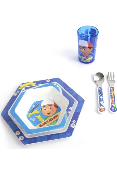 Trudeau Çocuk Yemek Takımı Seti Tabak Kase Bardak Çatal Kaşık Disney Tamirci Manny Trudeau Çocuk Yemek Takımı Seti Tabak Kase Bardak Çatal Kaşık Disney Tamirci Manny