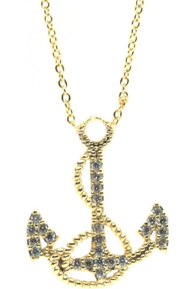 Feans Çapa Model Zirkon Kolye