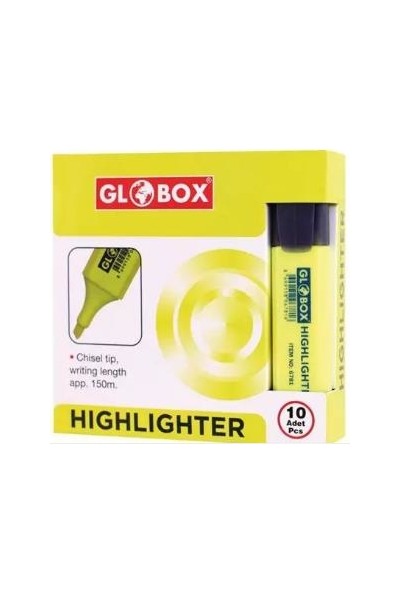 Globox Highlighter Fosforlu Kalem 10'lu