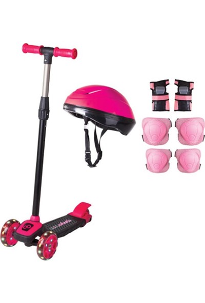 Cool Wheels Pembe Twist Işıklı Scooter Kask Seti Cool Wheels Pembe Twist Işıklı Scooter Kask Seti