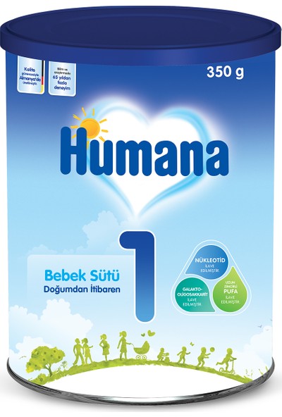 Humana 1 Metal Kutulu Bebek Sütü 350 gr Humana 1 Metal Kutulu Bebek Sütü 350 gr