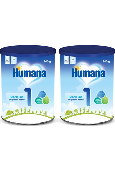 Humana 1 Bebek Maması Metal Kutu 800 gr x 2 Adet Humana 1 Bebek Maması Metal Kutu 800 gr x 2 Adet