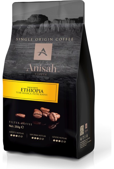 Anisah Etiyopya Filtre Kahve 250 Gr Çekirdek (Öğütülmemiş)