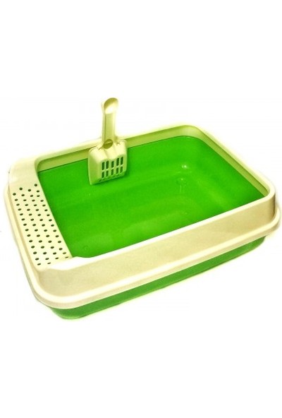 Krax Açık Kedi Tuvaleti+Kum Küreği 50 x 35 x 15 cm Krax Açık Kedi Tuvaleti+Kum Küreği 50 x 35 x 15 cm