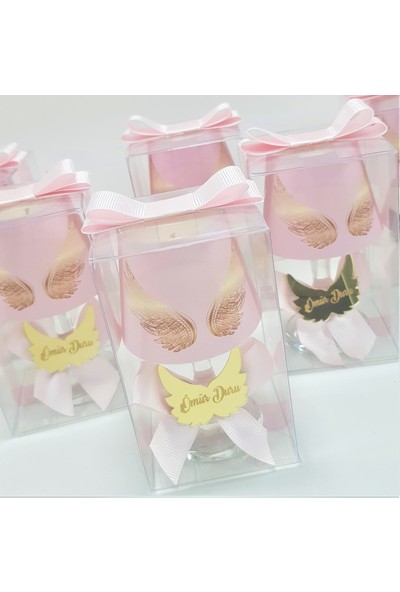 Tiem Concept Melek Kanadı Baskılı Hediyelik Abajur Mumluk - 10 Adet Tiem Concept Melek Kanadı Baskılı Hediyelik Abajur Mumluk - 10 Adet