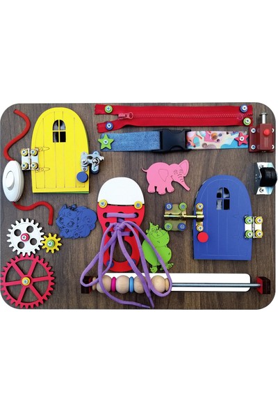 Dekorevim Türkiye 1- 6 Yaş Montessori Oyuncak Aktivite Evi Çocuk Gelişim Oyuncağı