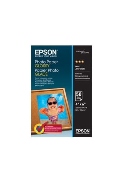 Epson Glossy Photo Paper 10 x 15 cm 200 gr 50'li S042547
