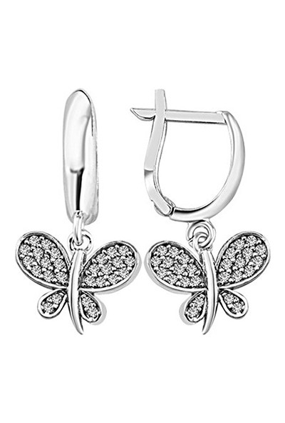 Huarz Sallantılı Yusufçuk Gümüş Küpe