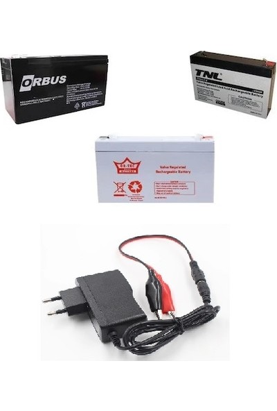 Ata Elektronik 6 Volt 7 Amper Akü Ve Şarj Cihazı