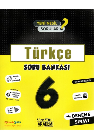 Üçgen Akademi 6. Sınıf Yeni Nesil Türkçe Soru Bankası Üçgen Akademi 6. Sınıf Yeni Nesil Türkçe Soru Bankası