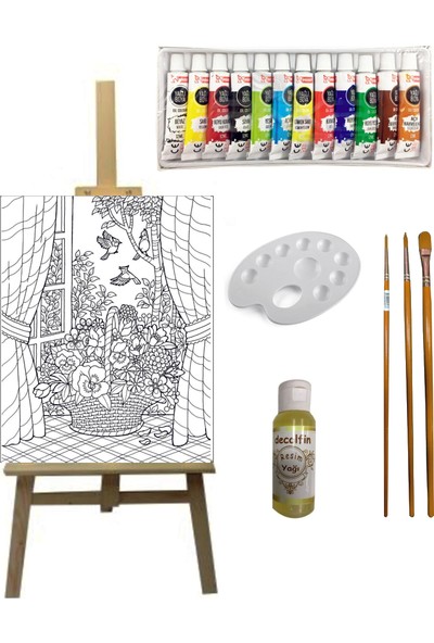 Decolfin Yağlı Boya Mandala Seti Set:45 Decolfin Yağlı Boya Mandala Seti Set:45