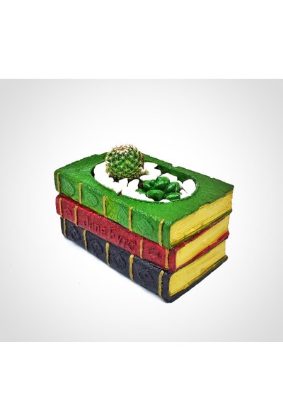 Modesign Üç Katlı Kitap Model Saksıda Sukulent & Kaktüs Modesign Üç Katlı Kitap Model Saksıda Sukulent & Kaktüs